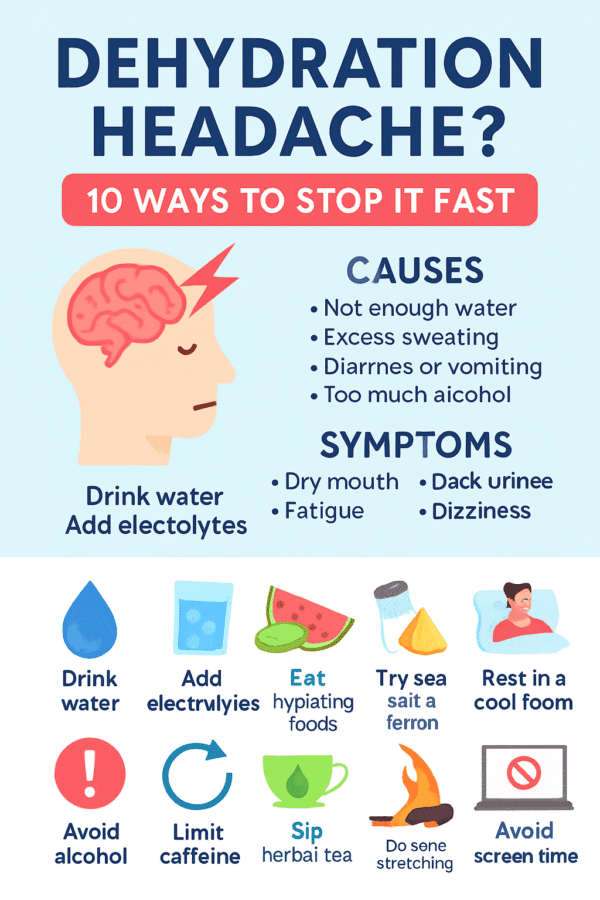 Dehydration Headache? 10 Proven Ways to Stop It Fast & Stay Pain-Free