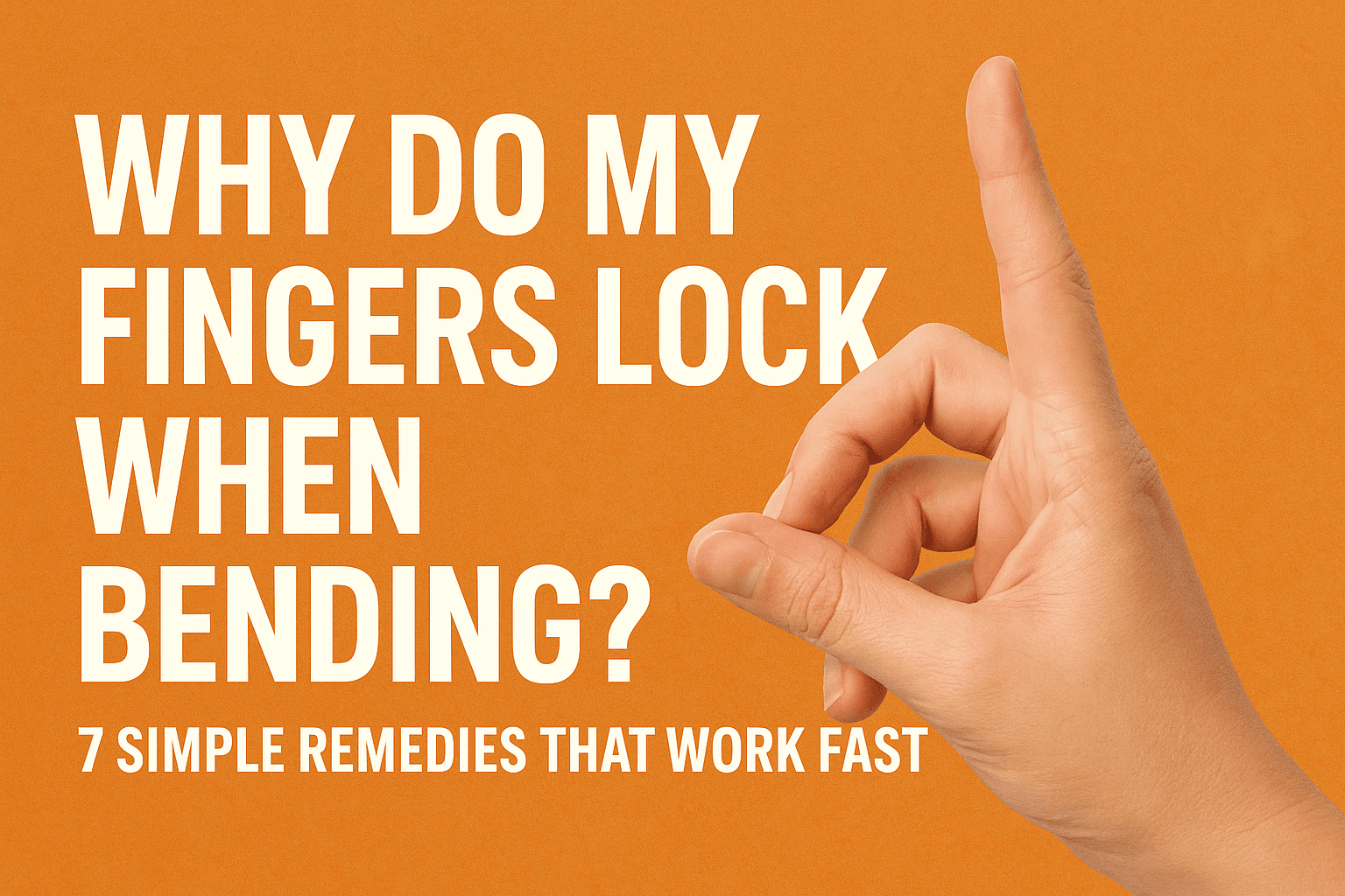 Why Do My Fingers Lock When Bending? 7 Simple Remedies That Work Fast